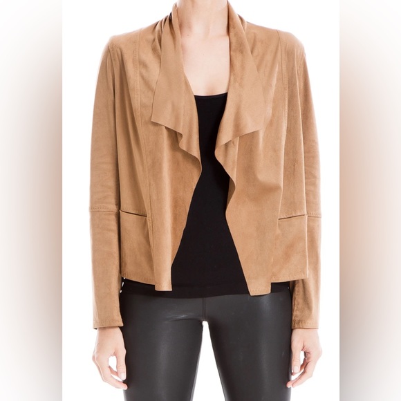 Max Studio | Jackets & Coats | Max Studio Faux Suede Draped Jacket ...